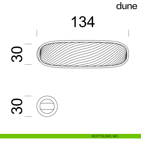 Maniglia per porta Dune dnd handles con porcellana lucida verde • Maniglie Design