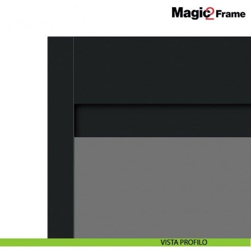 Scorrevole con profilo in alluminio per porte in vetro Magic 2 Frame • Maniglie Design