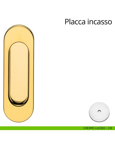 Placca cieca ad incasso coprivite per porta scorrevole Linea Calì ...
