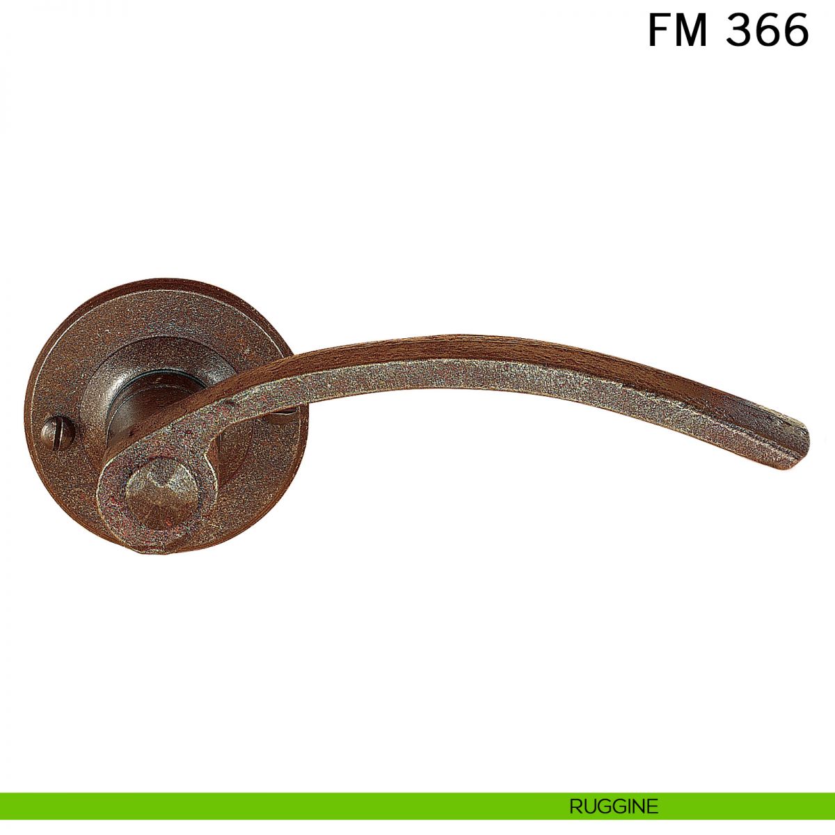 Maniglia in ferro per porta Il Forgiato FM 366 con molla • Maniglie Design