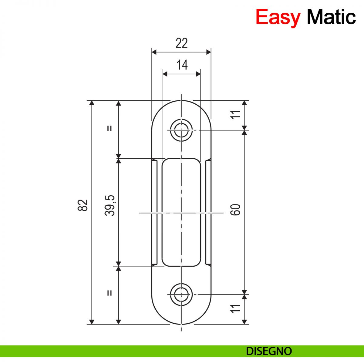 Incontro Easy-Matic AGB regolabile per porta a battente • Maniglie Design