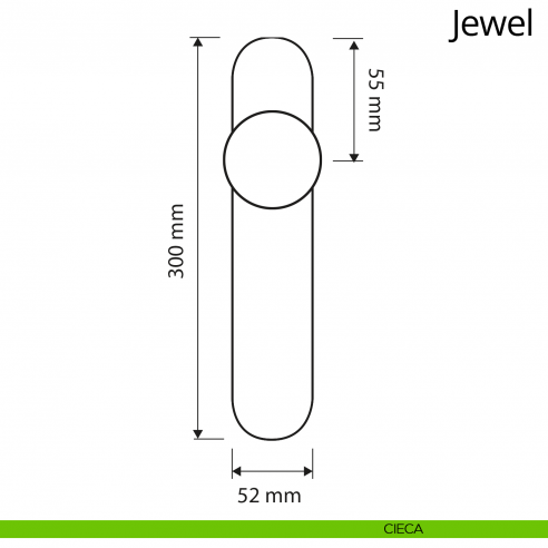 Pomolo fisso Swarovski con placca per porta Jewel Linea Calì • Maniglie ...
