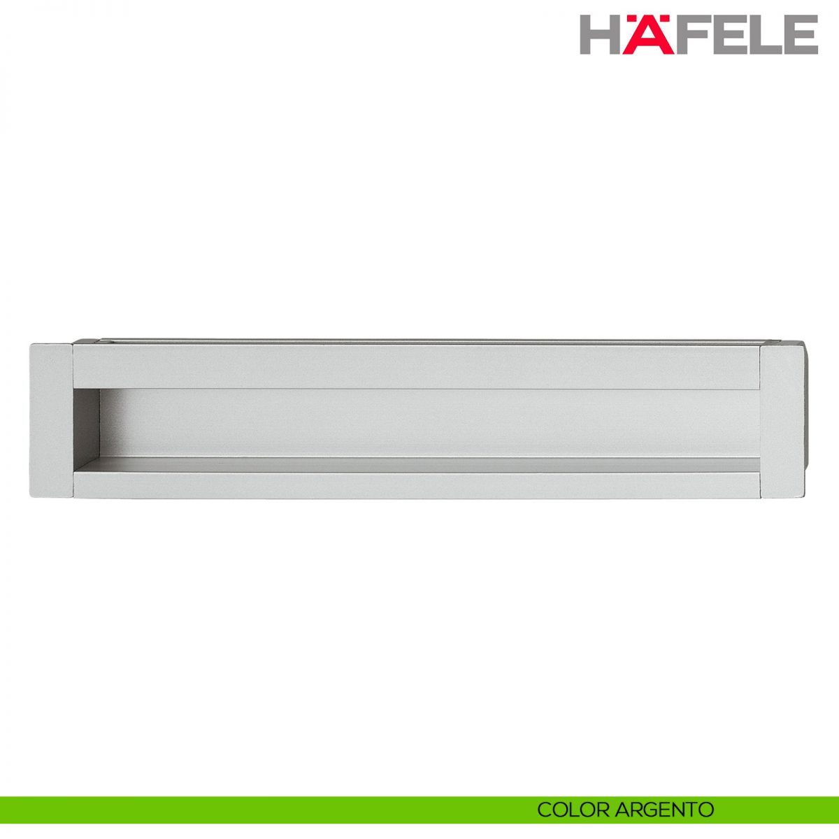 Maniglia ad incasso centrale in alluminio Hafele • Maniglie Design