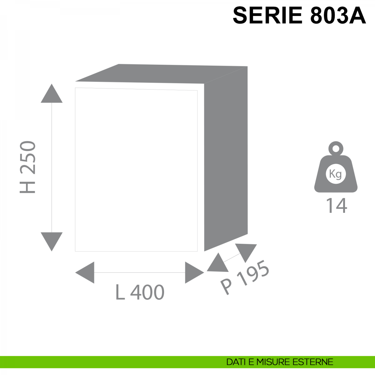 Cassaforte da incasso Stark con chiave Serie 800A articolo 803A • Maniglie Design