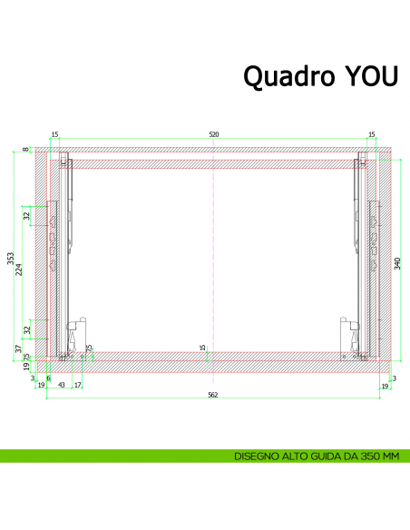 Guida a estrazione totale Quadro V6 YOU M Hettich Silent System ...