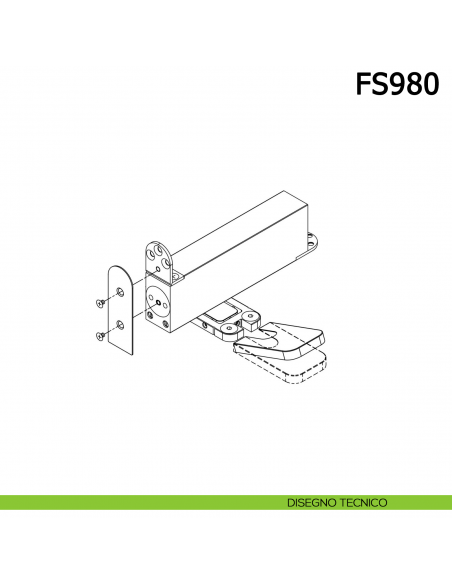 Cerniera chiudiporta a pavimento Meroni FS980 per porte a bilico pivot ...