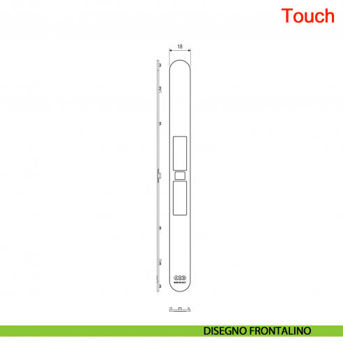 AGB Touch & Close ritenuta magnetica regolabile con chiusura per porta • Maniglie Design
