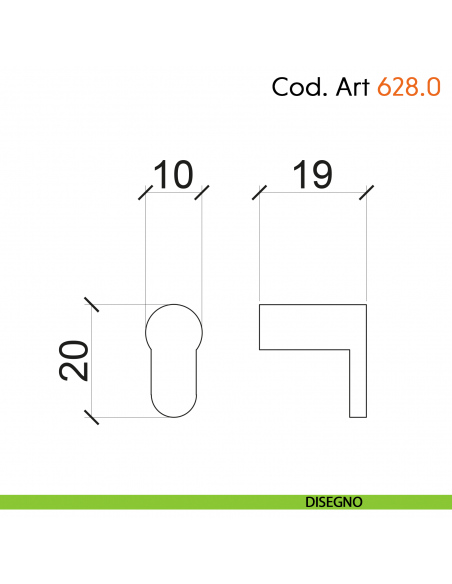 Pomolo di design per mobile moderno Cosmov articolo 628 • Maniglie Design