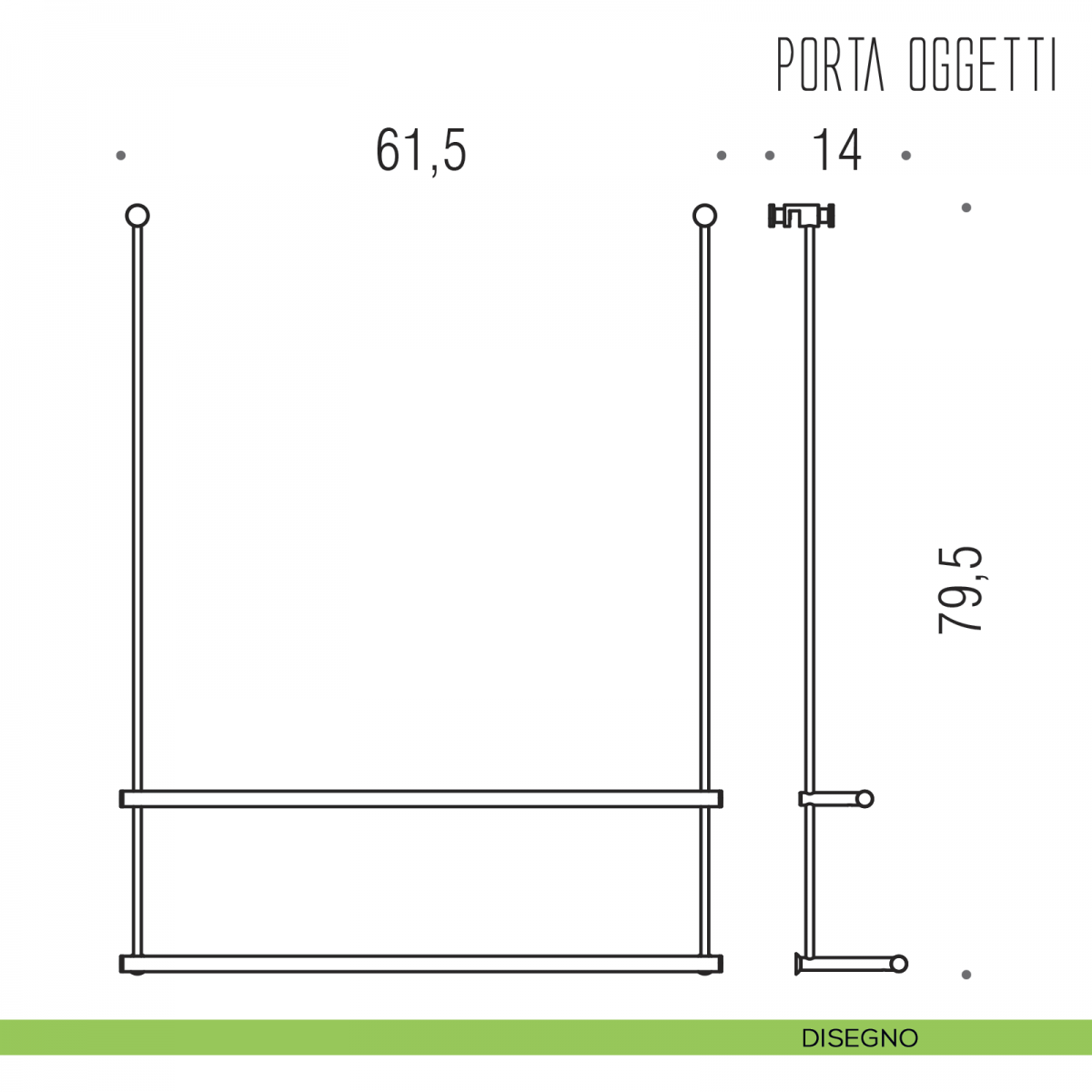 Cavalletto portaoggetti universale per box doccia con due porta ...