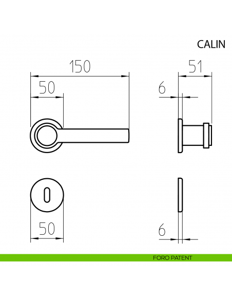 Maniglia per porta Calin Mandelli • Maniglie Design