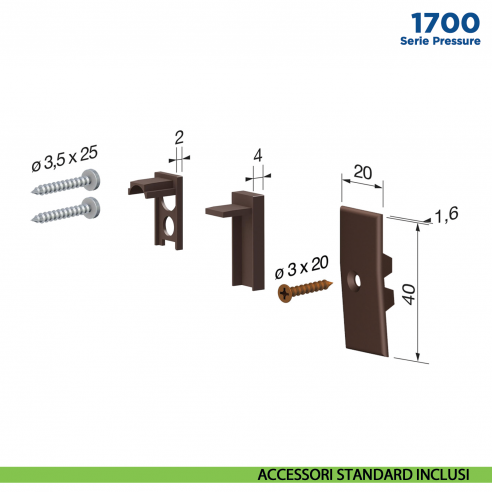 Paraspifferi per porta Comaglio 1700 serie Pressure • Maniglie Design