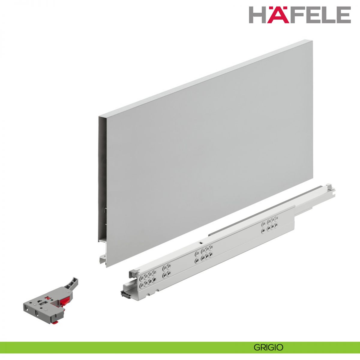 Kit cassetto Push To Open Hafele Matrix Box Slim A portata 30 kg ...