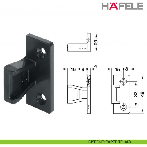 Giunto da infilare Hafele Keku AS completo di parte pannello e parte ...