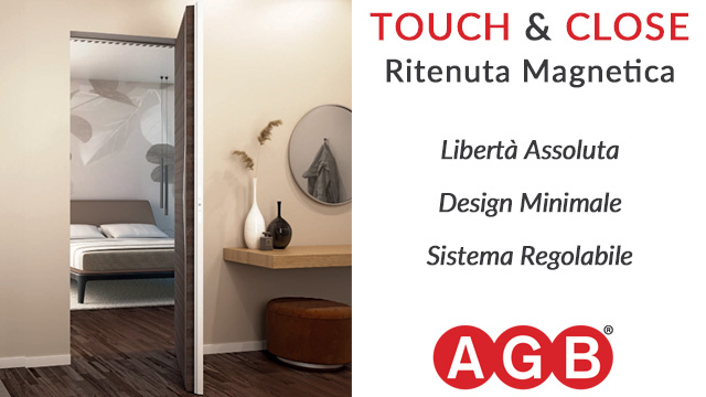 AGB Touch & Close ritenuta magnetica regolabile con chiusura per porta • Maniglie Design