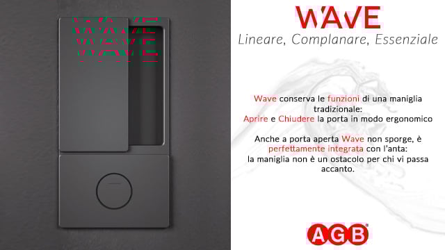 Maniglia Wave AGB foro bagno per porta a battente con chiusura ...