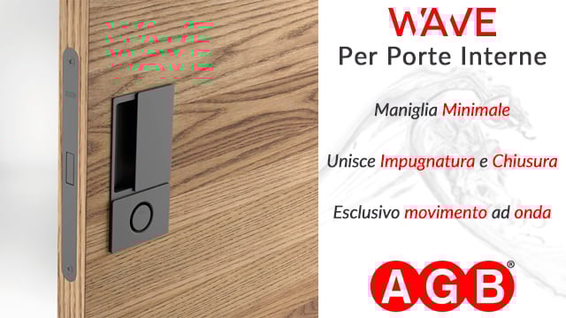 Maniglia Wave AGB foro bagno per porta a battente con chiusura ...