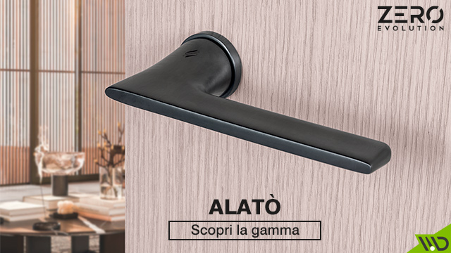 Maniglia per porta Alatò Colombo Design con rosetta minimale Zero ...