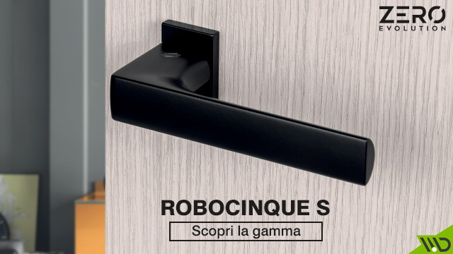 Maniglia per porta Robocinque S Colombo Design con rosetta minimale ...