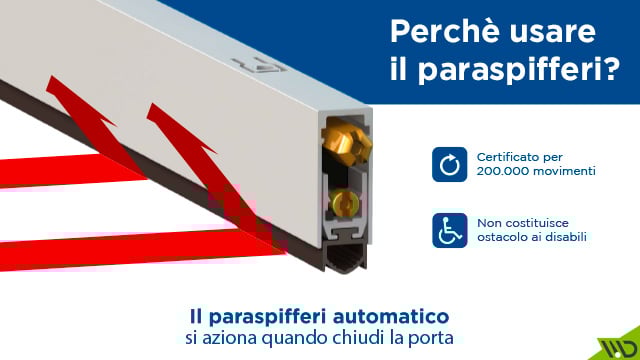 Paraspifferi per porta Scorrevole Comaglio 2020 SLD serie Sliding • Maniglie Design