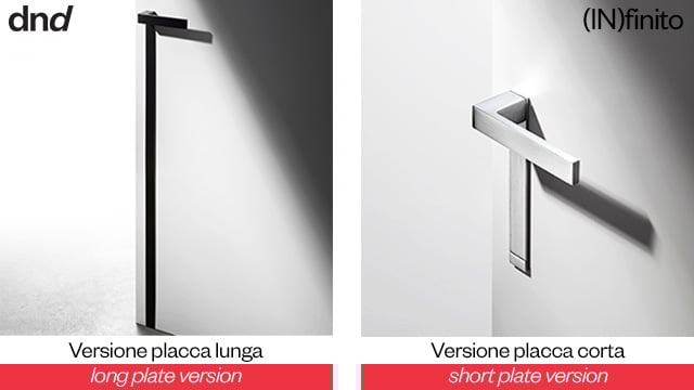 Maniglia per porta Infinito dnd handles placca lunga • Maniglie Design