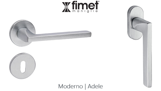 Maniglia per porta Adele Fimet Handles con rosetta tonda bassa ...