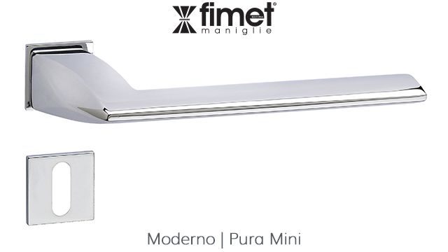 Maniglia per porta Pura Fimet Handles con rosetta mini • Maniglie Design