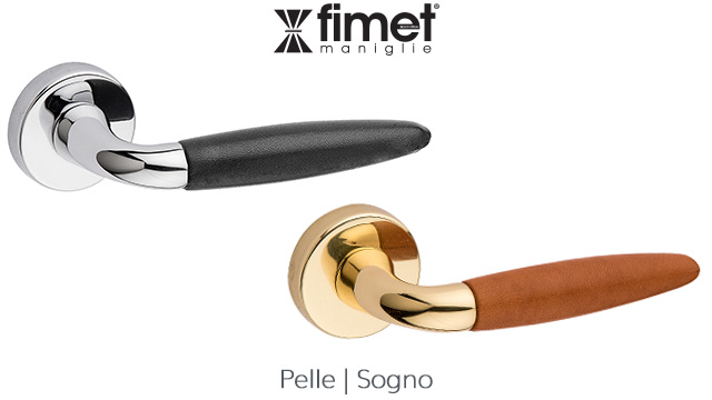 Maniglia con impugnatura in pelle per porta Sogno Fimet Handles ...