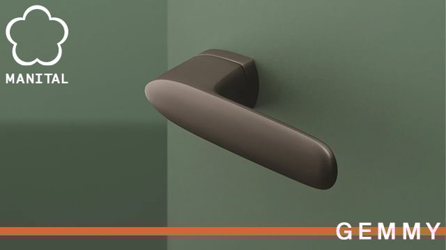 Maniglia per porta con nottolino Gemmy Manital • Maniglie Design